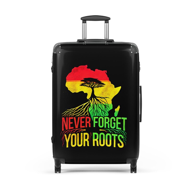 African Roots Travel Suitcase, Africa Map Hard-shell Suitcase - Etsy