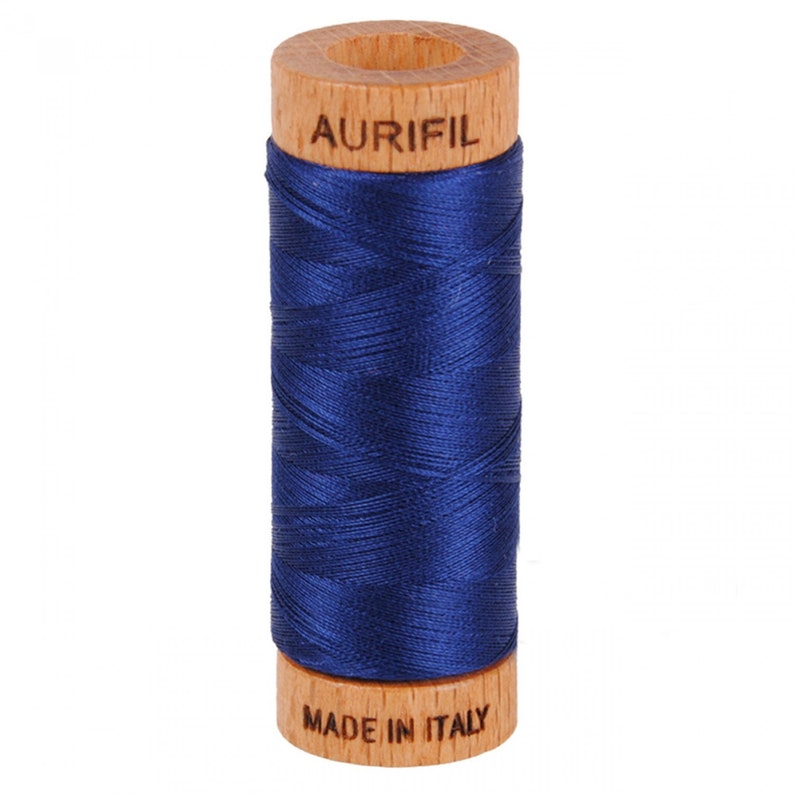 AURIFIL 2784 Dark Navy Blue 80 Weight Wt 274 Meters 300 Yards Spool ...