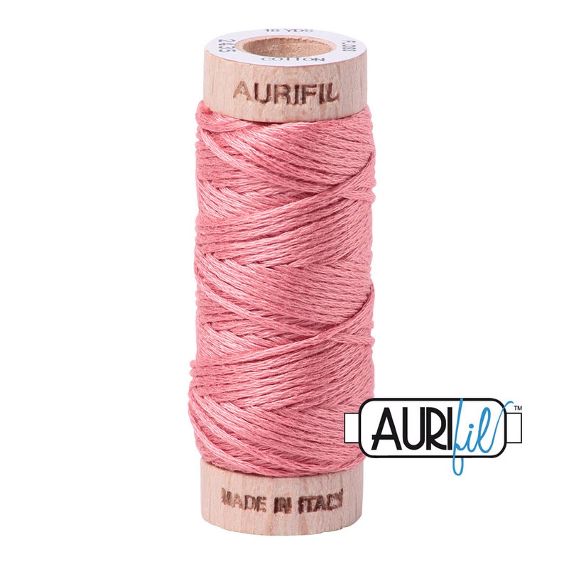 AURIFIL Floss Aurifloss 2435 Peachy Pink MAKO 6 Strand 18 Yards ...