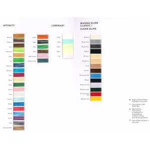 Glide Color Card Thread Wrapped Color Card Book Chart 370 Colors Quilt ...