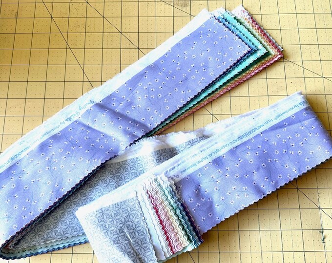 Kimberbell Basics Selvage Strips Rainbow Cotton Fabric Scraps Lot ...
