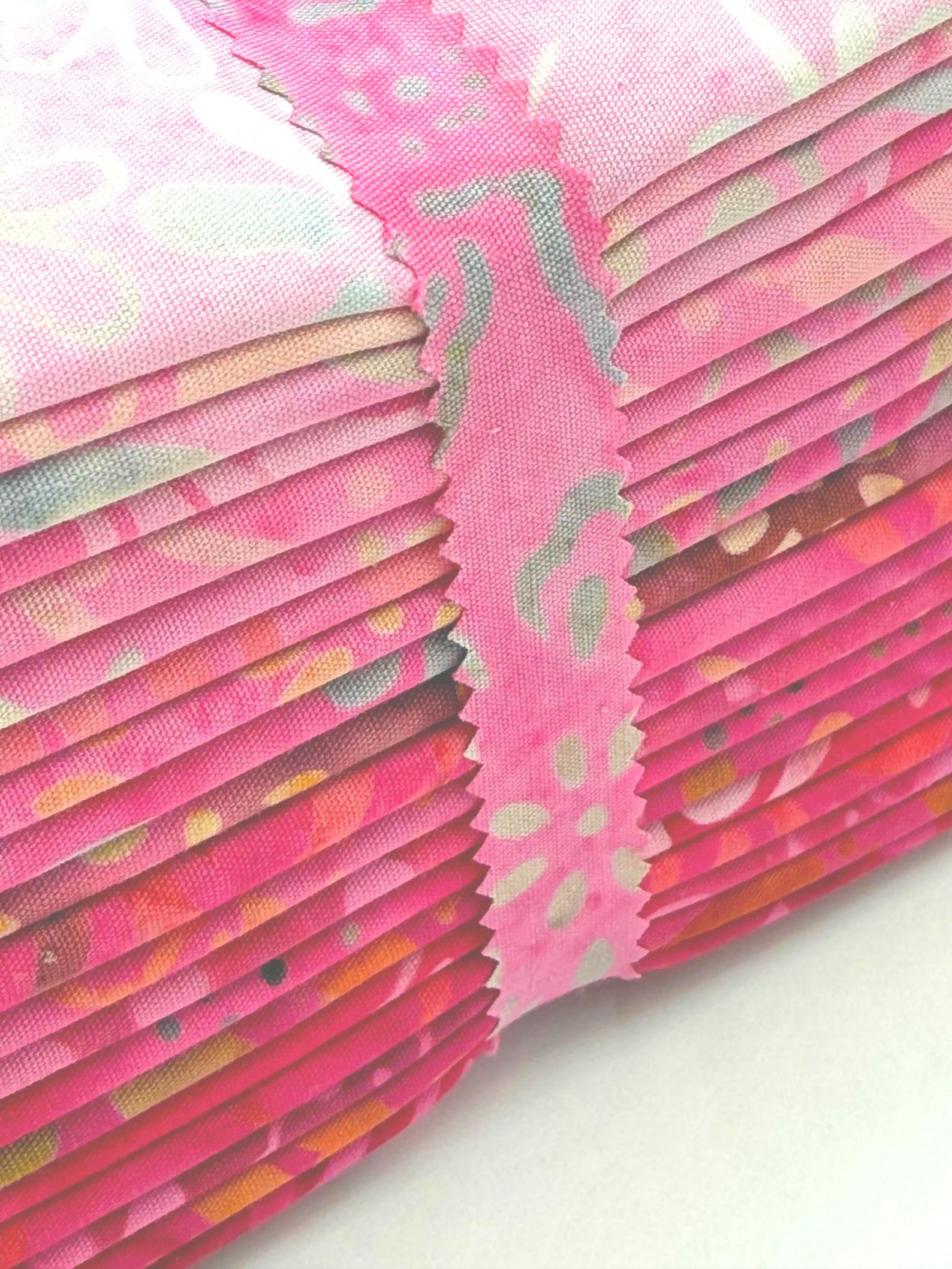 Java Batiks Pink Light to Dark Pink Batik Fat Quarters 20 Fqs Fabric 18 ...