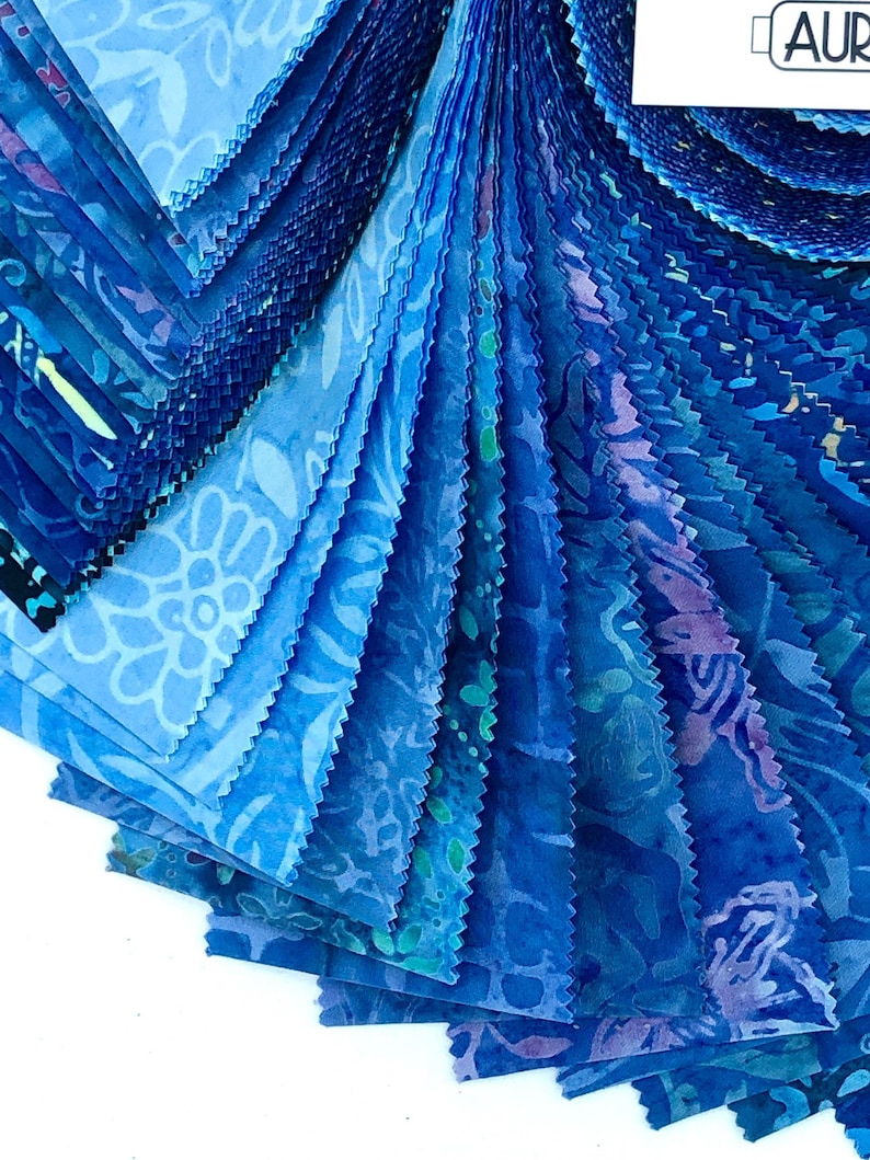 Java Batiks Blue Batik Jelly Roll 40 2.5 Inch Fabric Strips - Etsy