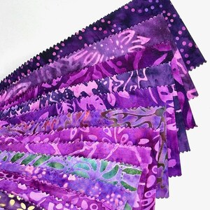 Java Batiks Purple Version 2 Batik Jelly Roll 40 2.5 Inch Fabric Strips ...