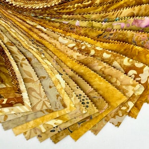 Java Batiks Gold Wheat Batik Jelly Roll 40 2.5 Inch Fabric Strips ST ...