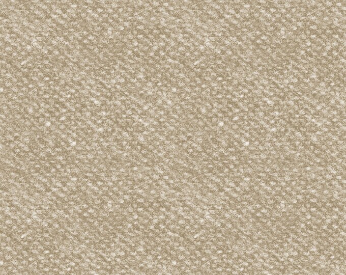2 YARDS Maywood Woolies Flannel Tan Beige Nubby Tweed Bulce Cotton ...