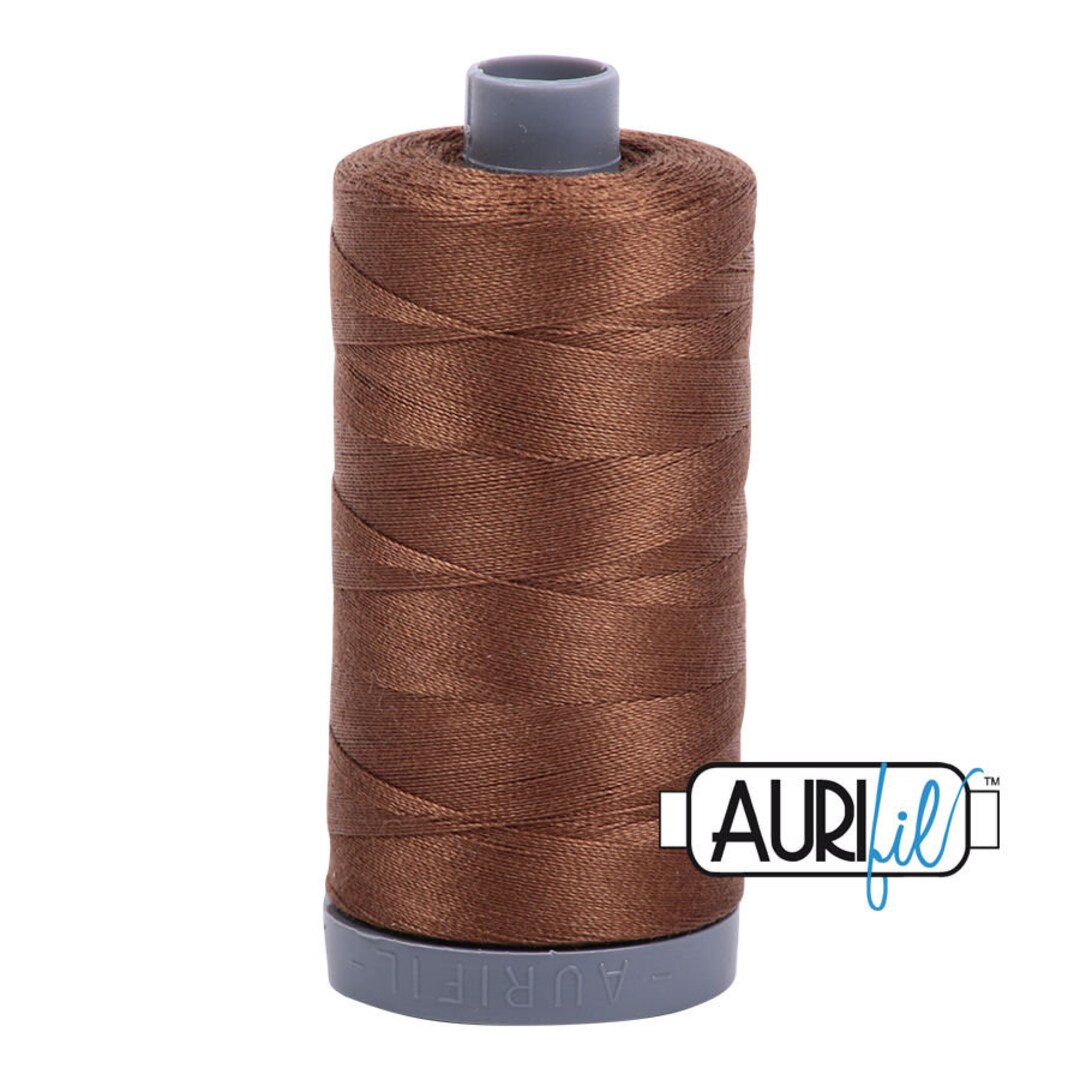 AURIFIL 2372 Dark Antique Gold Brown MAKO 28 Weight Wt 750m 820y Spool Quilt Cotton Quilting ...