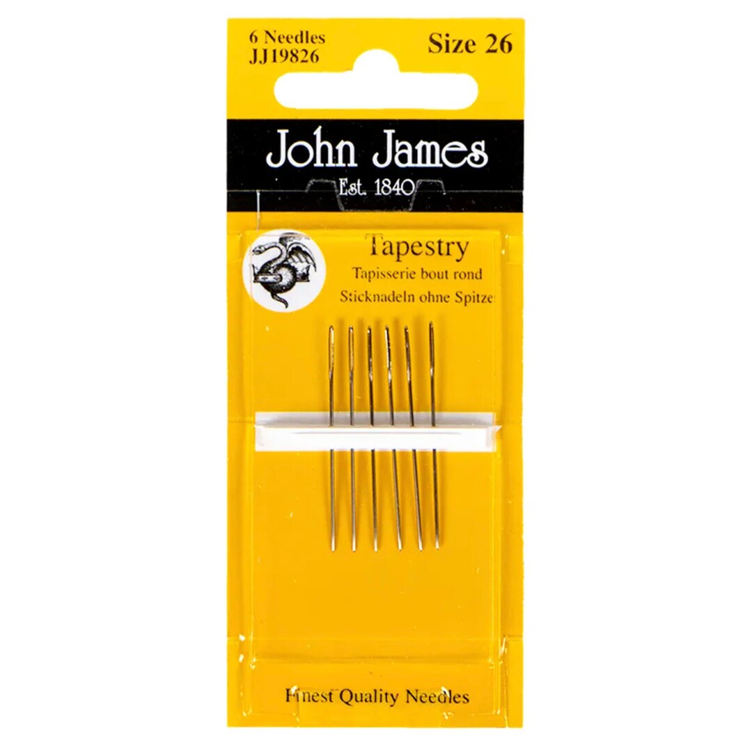 Colonial Needle John James Tapestry Cross Stitch Needles Size 26, 6 ...
