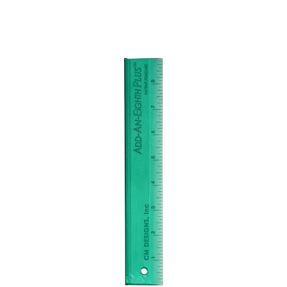 Add an Eighth Plus 9 Inch Foundation Paper Piecing FPP Green Ruler Quilting Ruler ADA08PLUS Etsy