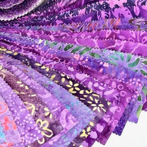 Java Batiks Purple Version 2 Batik Jelly Roll 40 2.5 Inch Fabric Strips ...