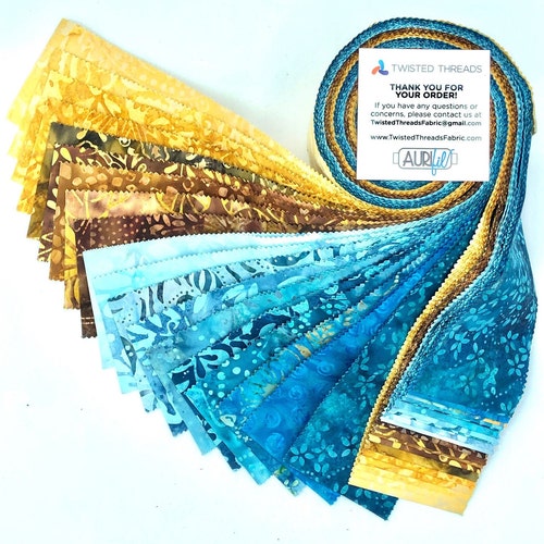 Java Batiks Turquoise Blue Green Batik Jelly Roll 40 2.5 Inch - Etsy