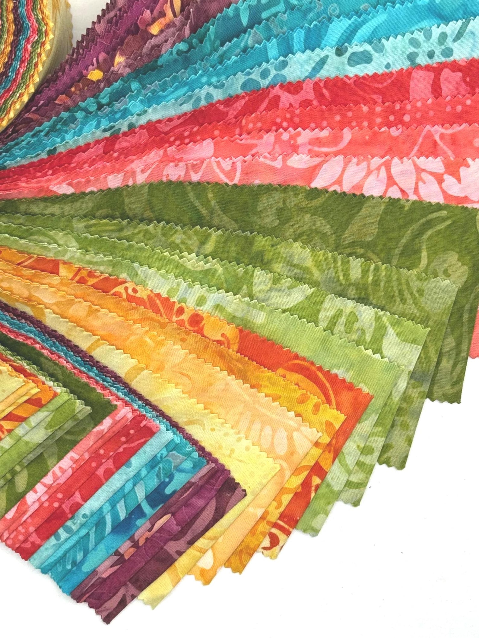 Java Batiks Sunset Purple Turquoise Blue Red Green Gold Batik Jelly ...