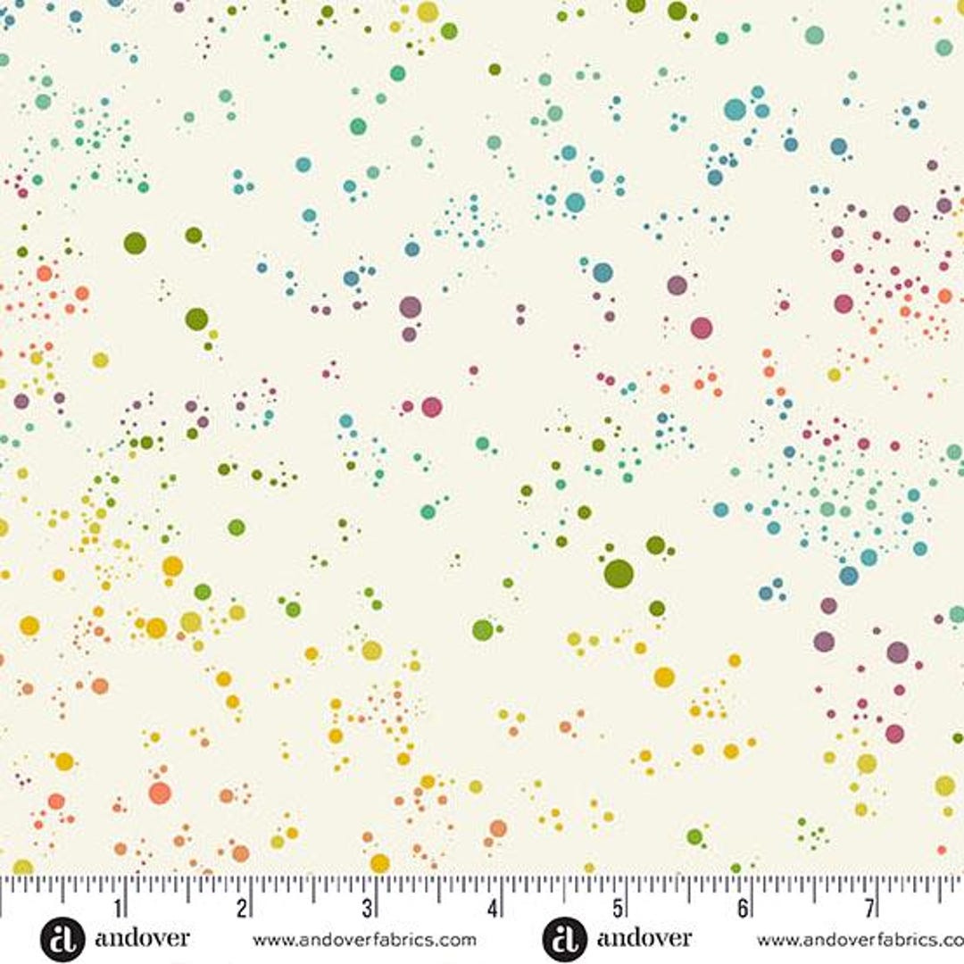 BTY Andover Fizz by GG Giucy Giuce Punch White Rainbow Bubbles Fizzy ...