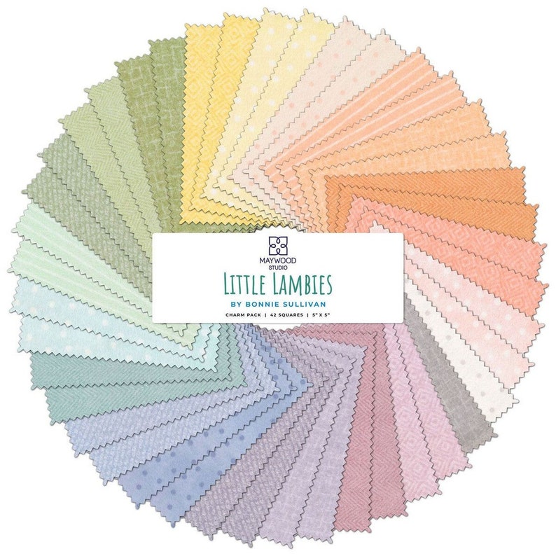 Little Lambies Layer Cake Soft Pastel Palette Maywood Woolies - Etsy
