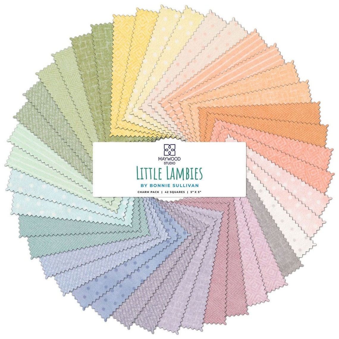 Little Lambies Layer Cake Soft Pastel Palette Maywood Woolies - Etsy