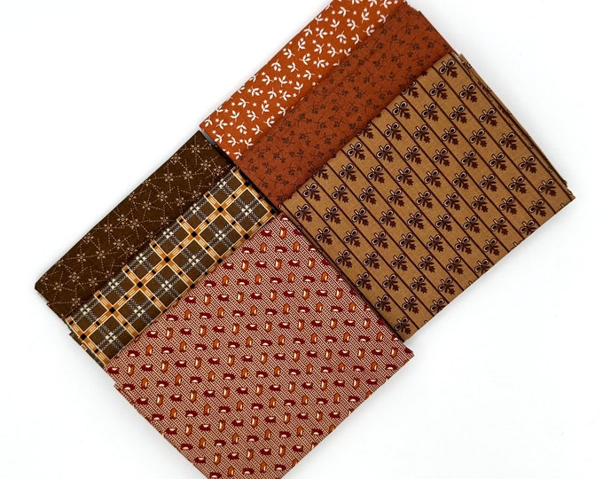 Civil War Reproduction Fat Quarters Cheddar Lite Various Makers Brown ...