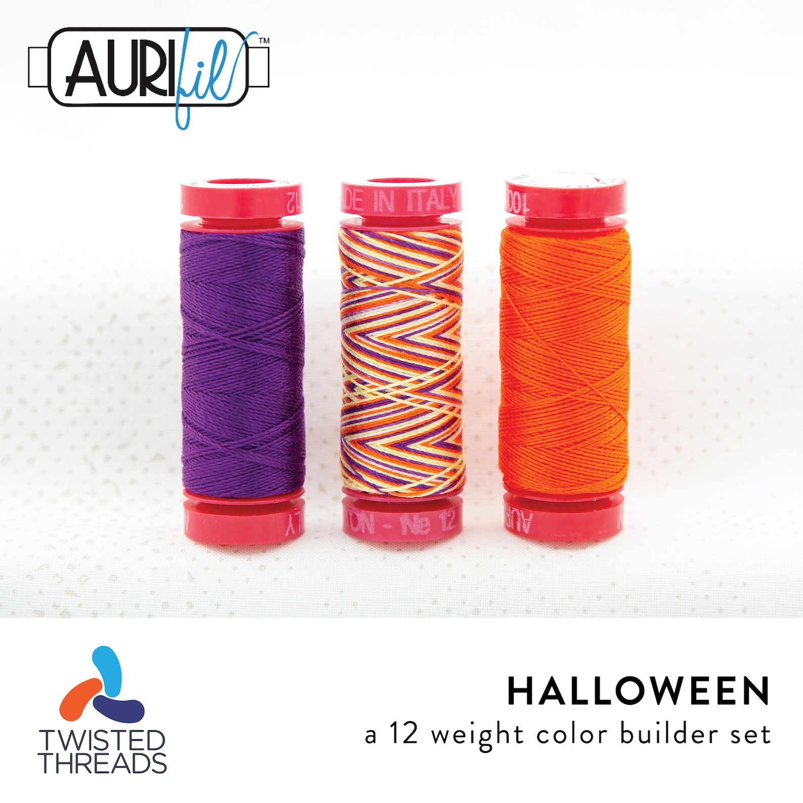 AURIFIL HALLOWEEN Holiday Color Builder Orange Purple 12 - Etsy