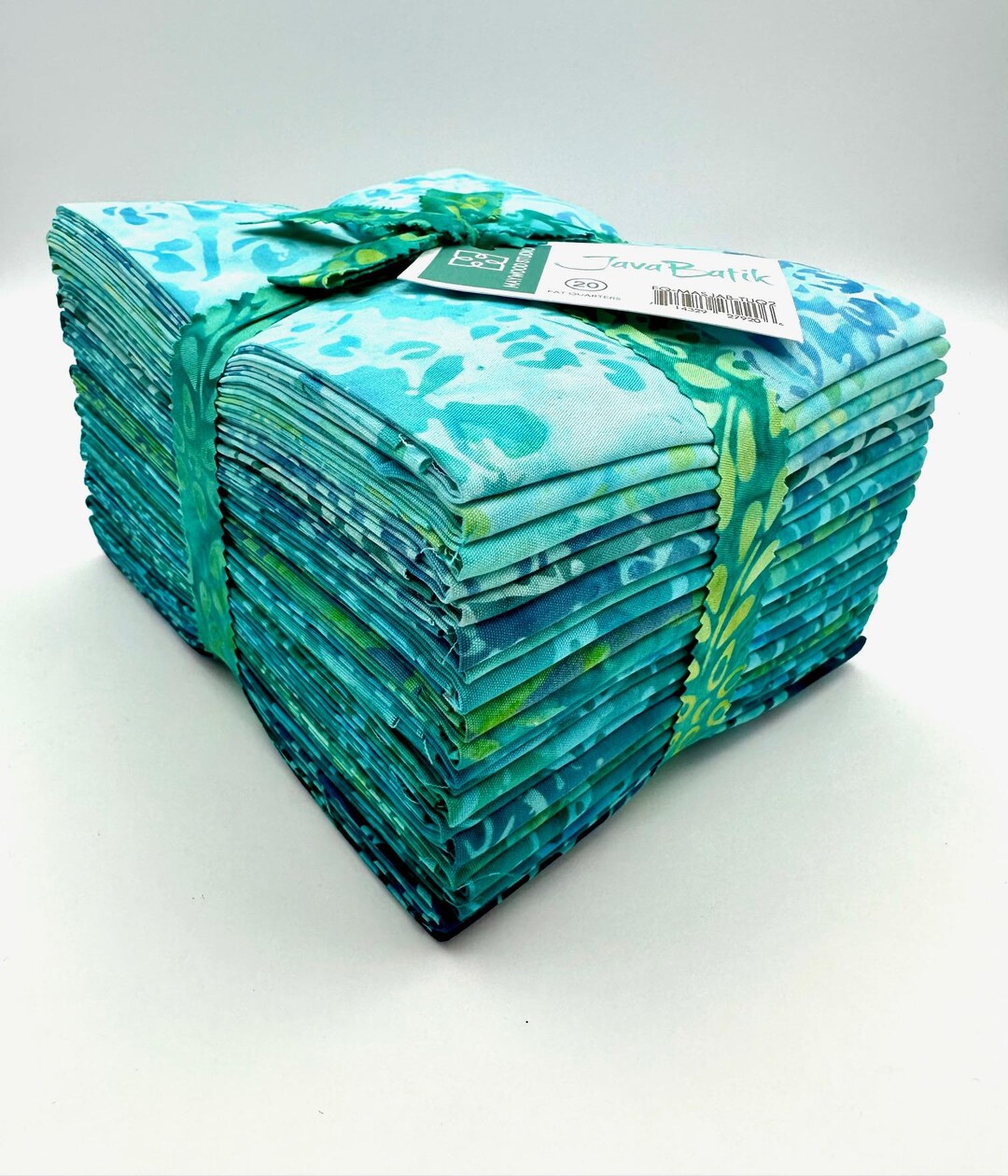Java Batiks Turquoise Blue Light to Dark Turquoise Version 2 Batik Fat ...