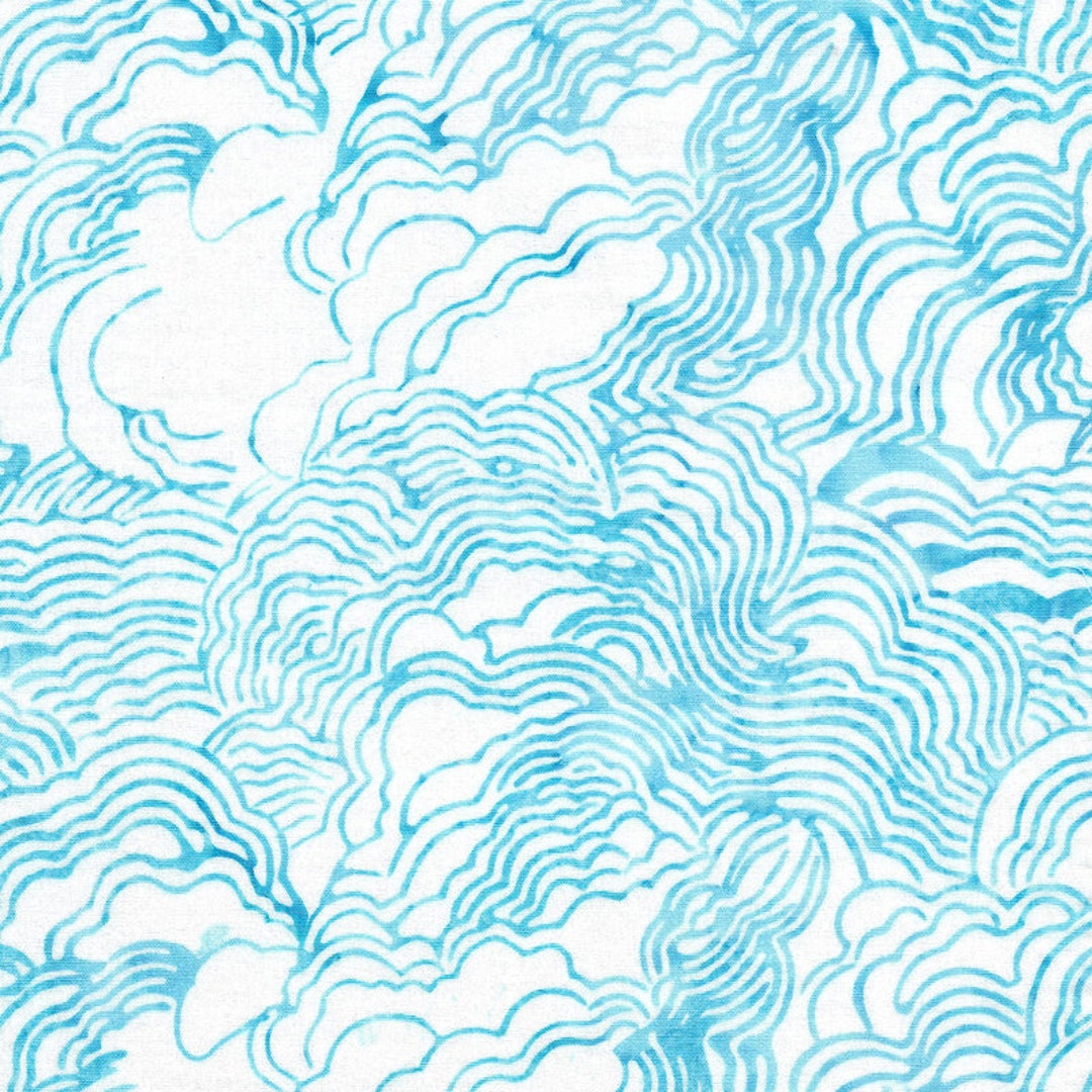 Island Batik IB 112144500 Light Blue Cloud Pewter Sky Blue - Etsy