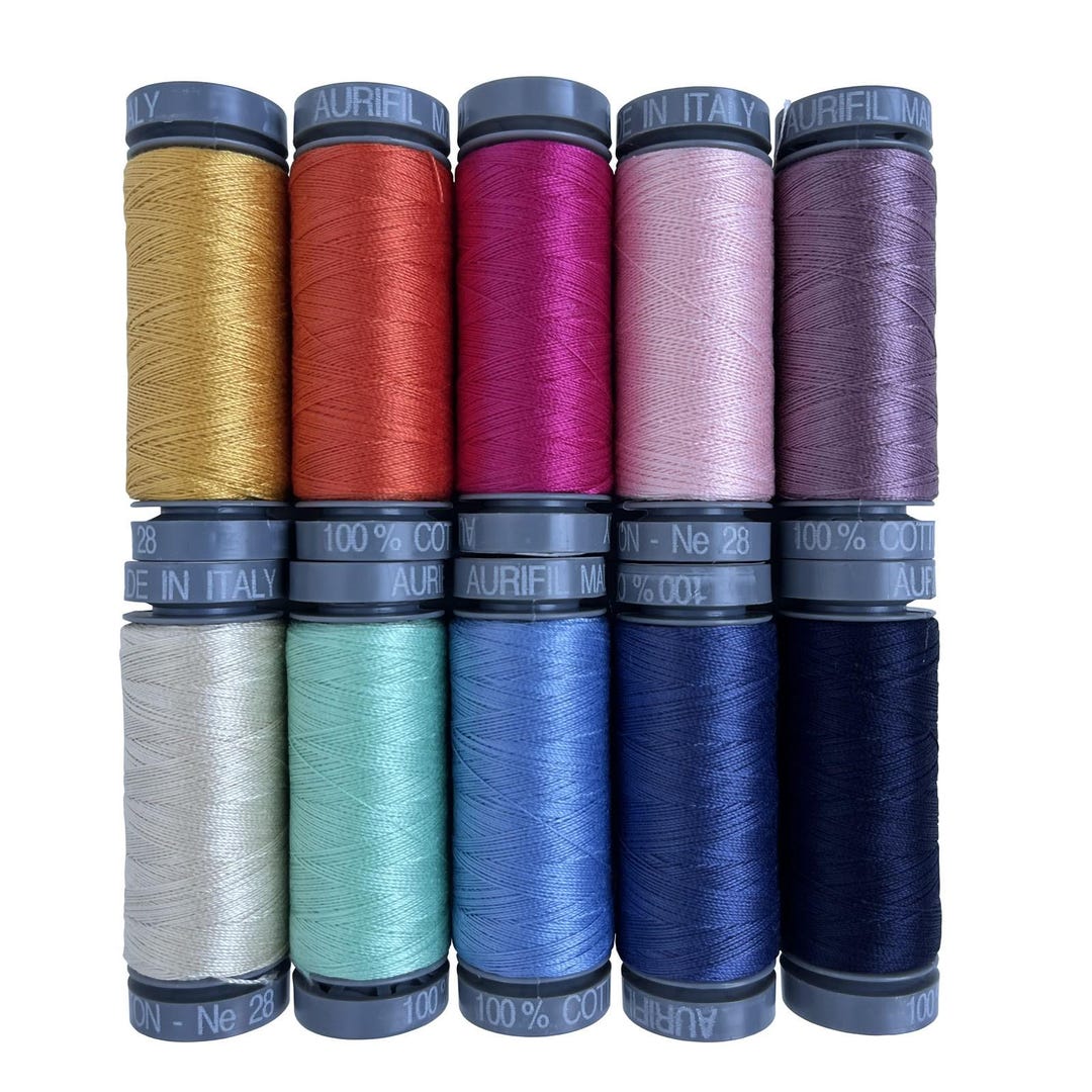 Aurifil Foundation Mini Collection 28 Weight Wt Small Spool Cotton ...