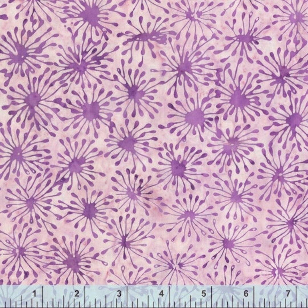 4 YARDS Anthology Batik Light Lilac Purple Celis Floral Marbled ...