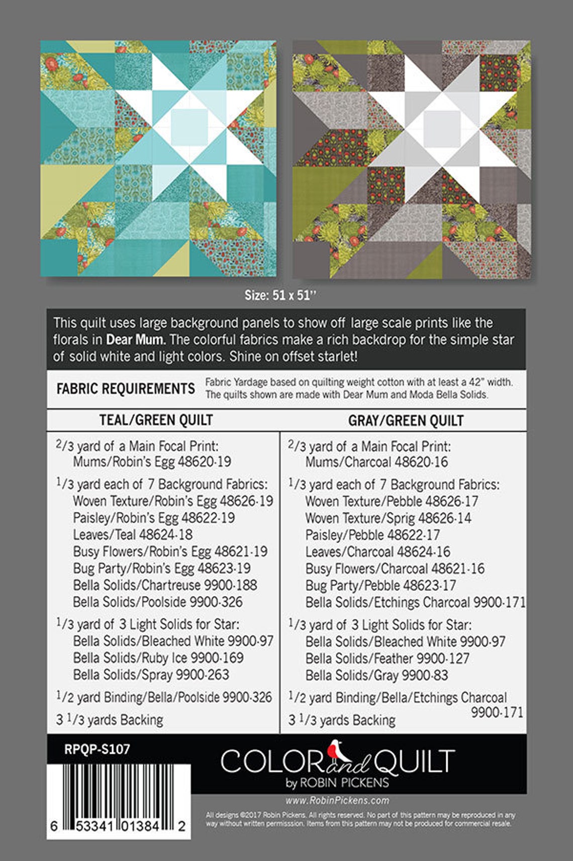 Robin Pickens Starlet Offset Star Wall Lap 26 38 51 Square Quilt ...