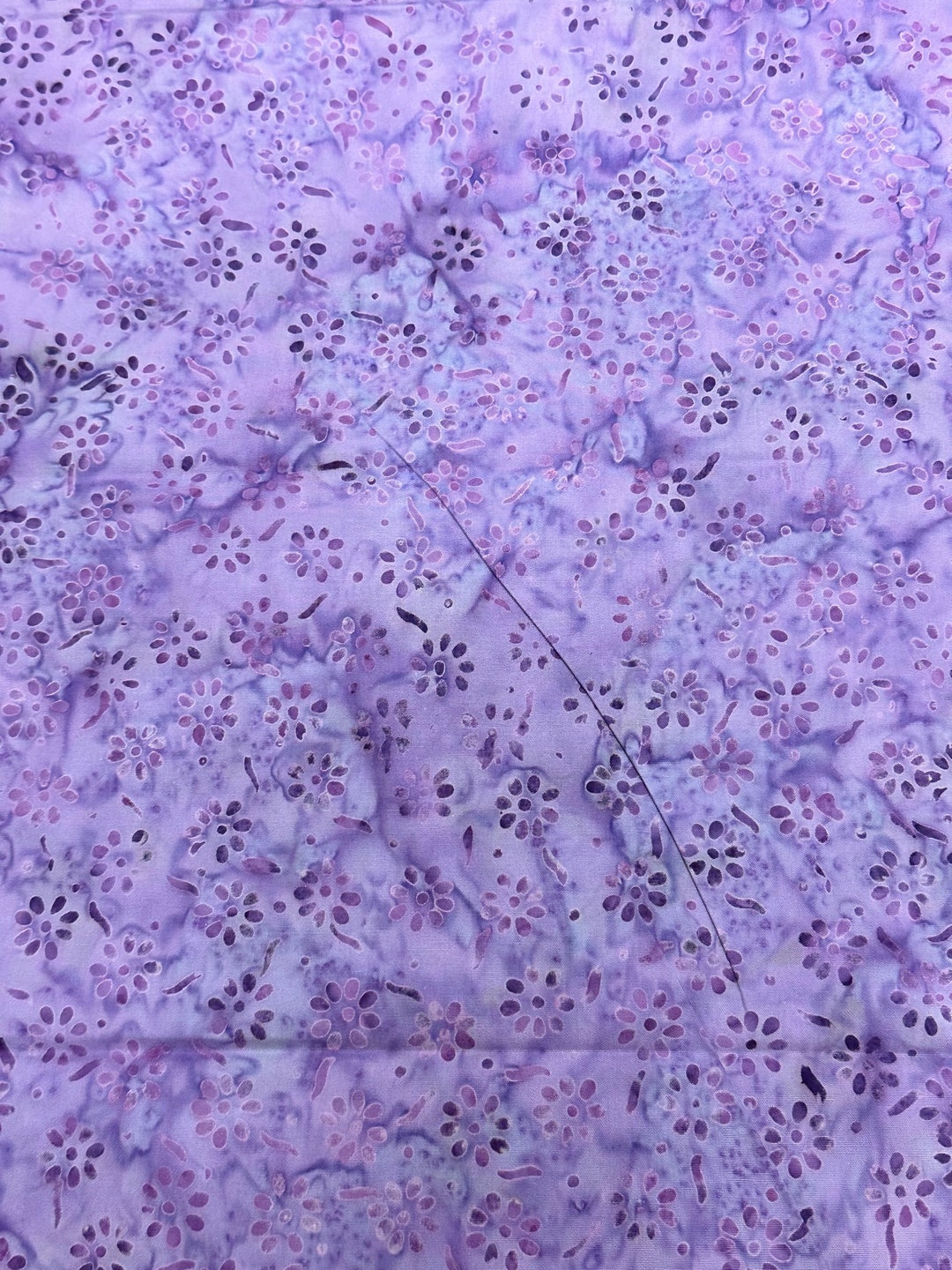 2.5 YARDS JAVA Batik Light Purple Large Floral Marbled - Etsy