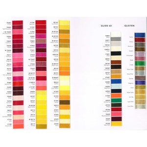 Glide Color Card Thread Wrapped Color Card Book Chart 370 Colors Quilt ...