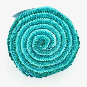 Java Batiks Soft Turquoise Blue Batik Jelly Roll 40 2.5 Inch Fabric ...