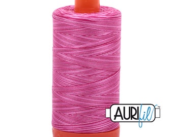 AURIFIL Variegated 3852 Liberty MAKO 50 Weight Wt 1300m 1422y Red White ...