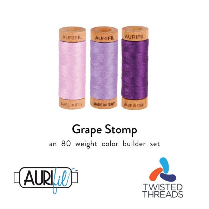 Aurifil GRAPE STOMP Color Builder Purple Lavender Violet 80 | Etsy