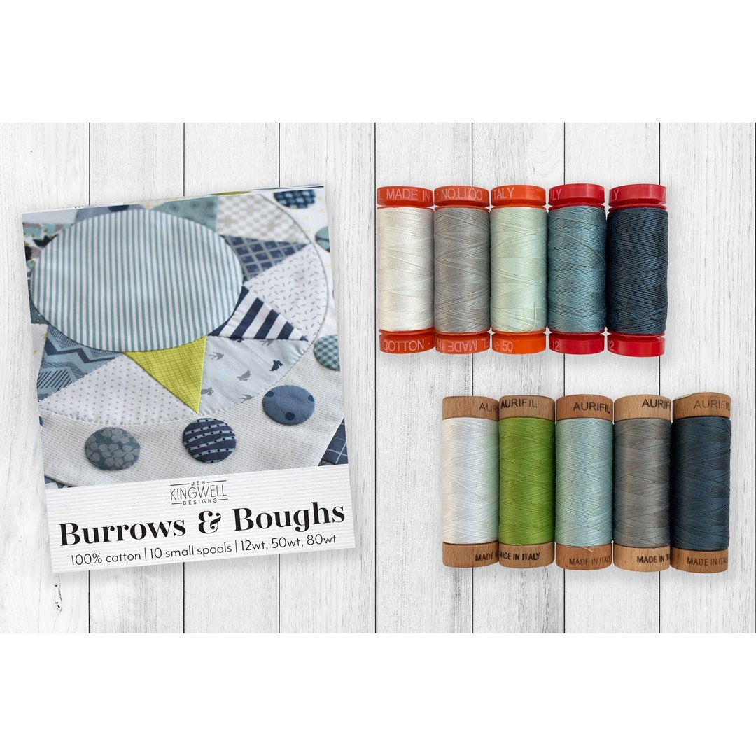 Aurifil Burrows and Boughs Collection Jen Kingwell 80 Weight Wt and 12 ...