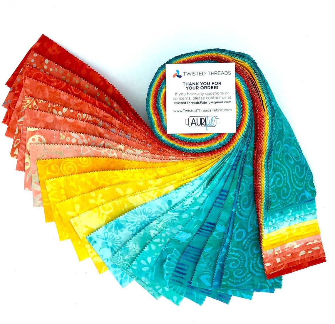 Java Batiks Summer Yellow Orange Turquoise Batik Jelly Roll 40 - Etsy