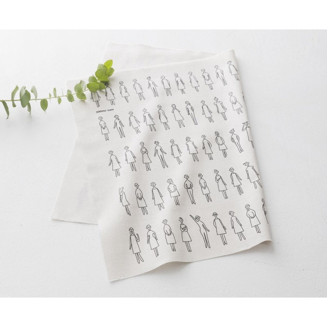Lecien Cosmo 100 Ladies Pale Gray Pre-printed Embroidery Drop Cloth ...