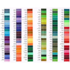 Glide Color Card Thread Wrapped Color Card Book Chart 370 Colors Quilt ...