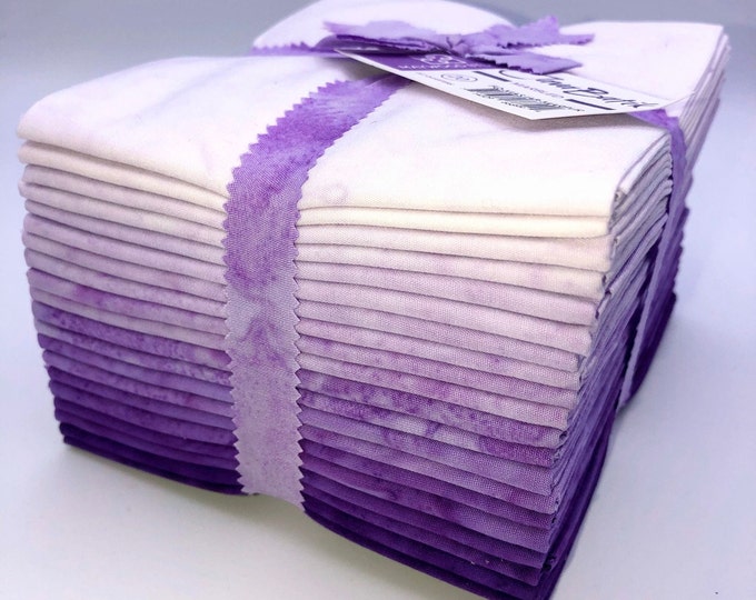 8 Fat Quarter Batik Sampler Color: Dark Purple Special Edition FQ Pack ...