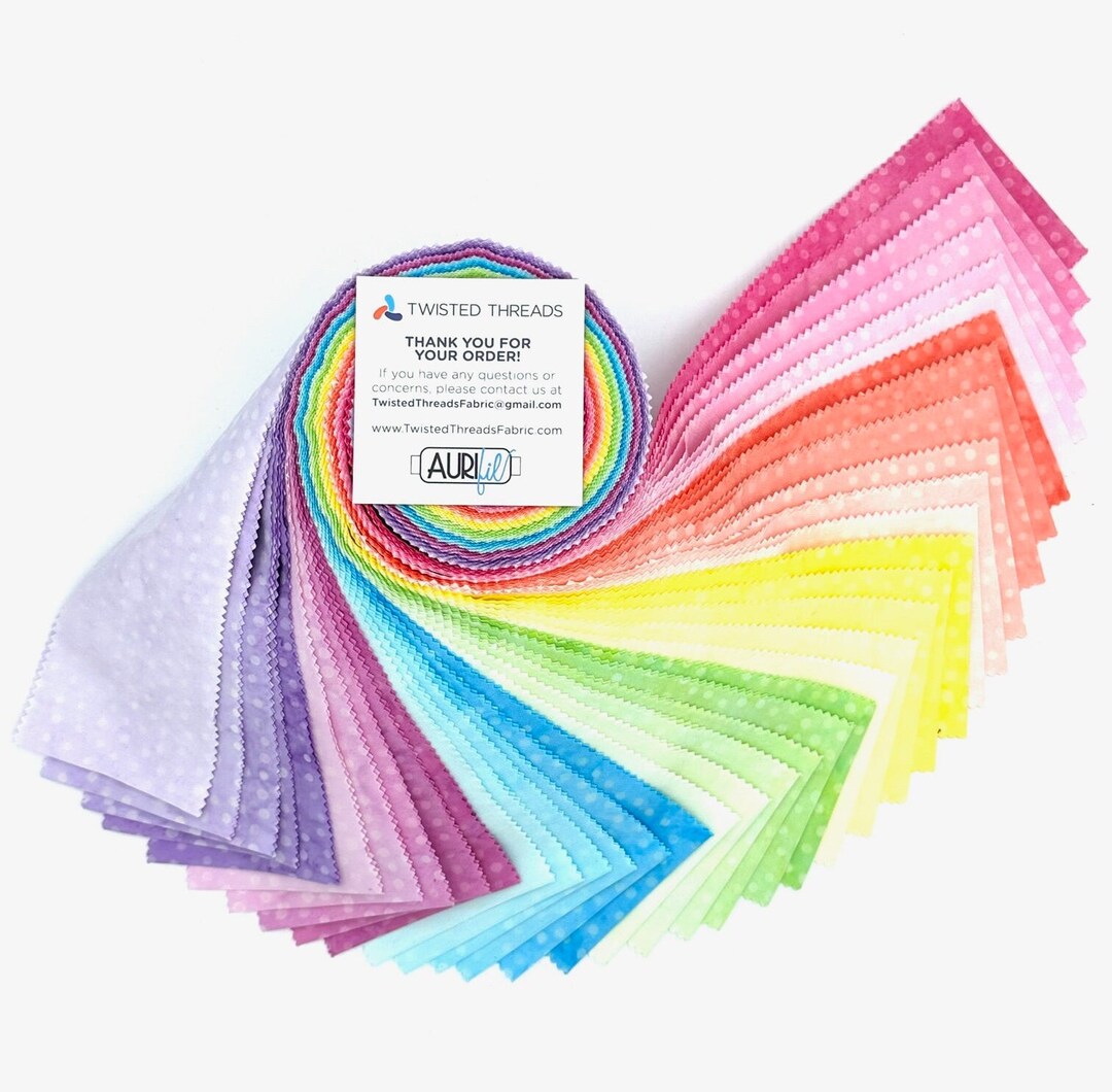 Java Batiks Pastel Rainbow Polka Dots Green Blue Yellow Orange Pink ...