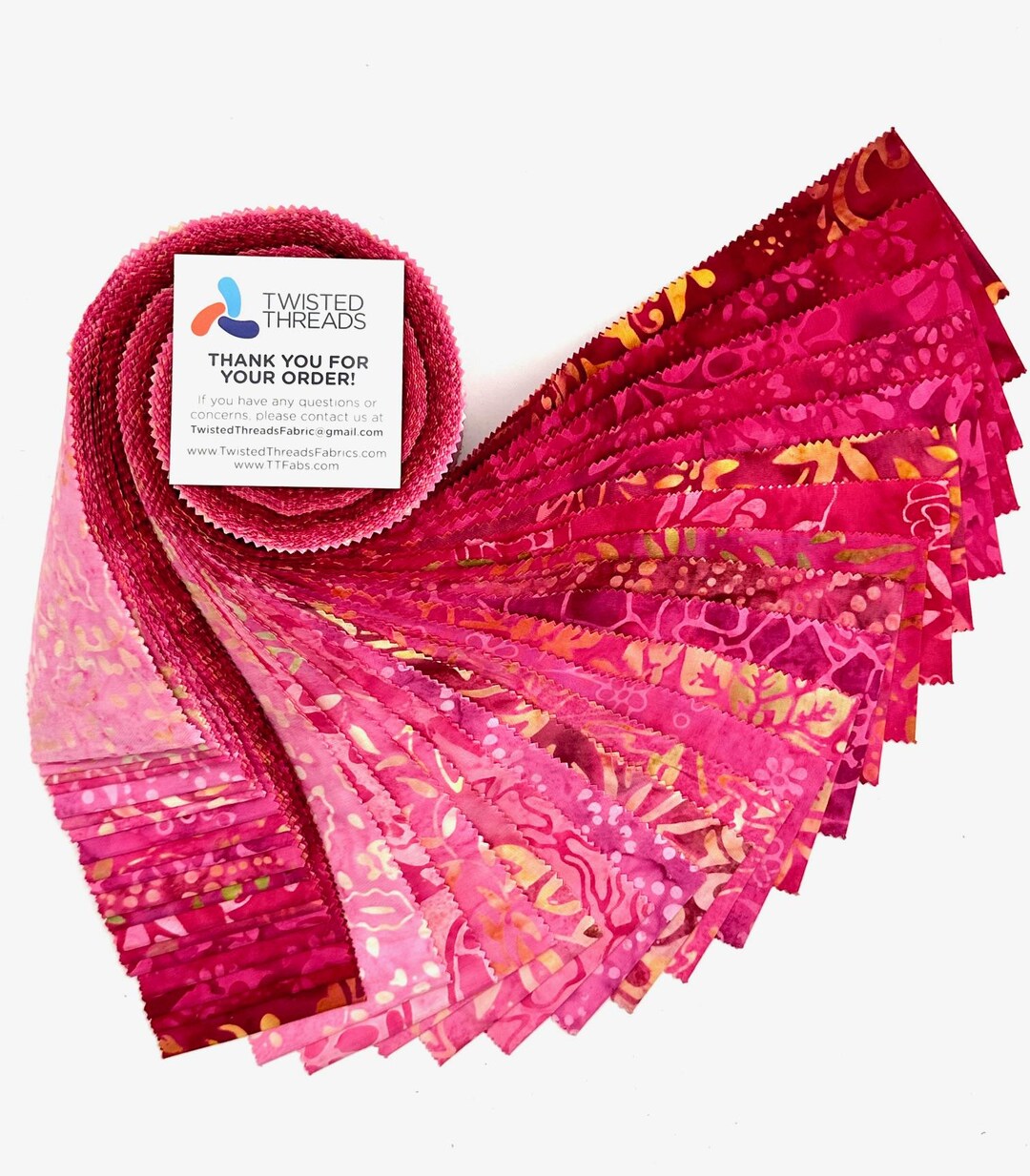 Java Batiks Pink 2 Batik Jelly Roll 40 2.5 Inch Fabric Strips ST-MASJAB-PIN2 - Etsy