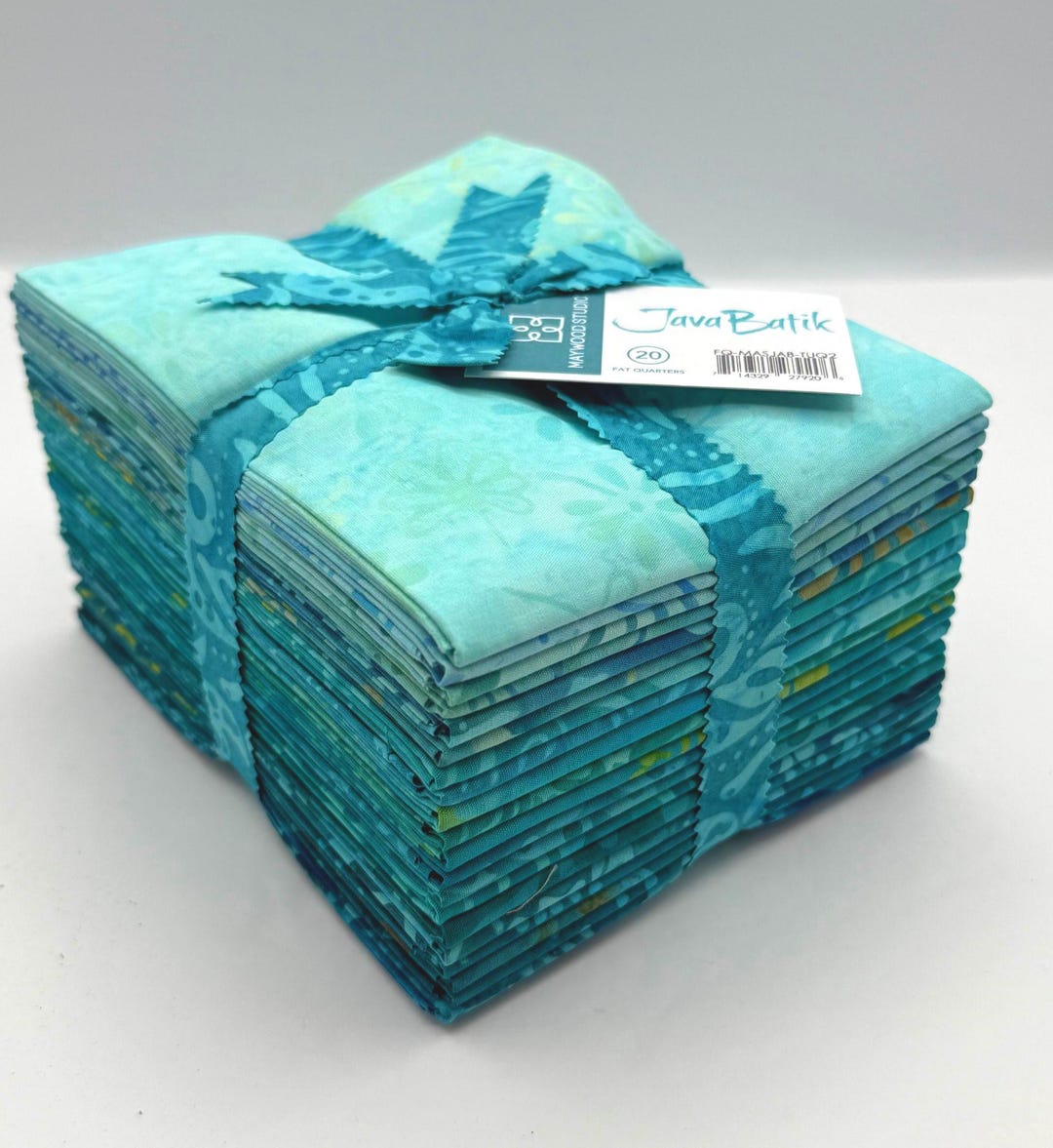 Java Batiks Turquoise Blue Light to Dark Turquoise Version 2 Batik Fat ...