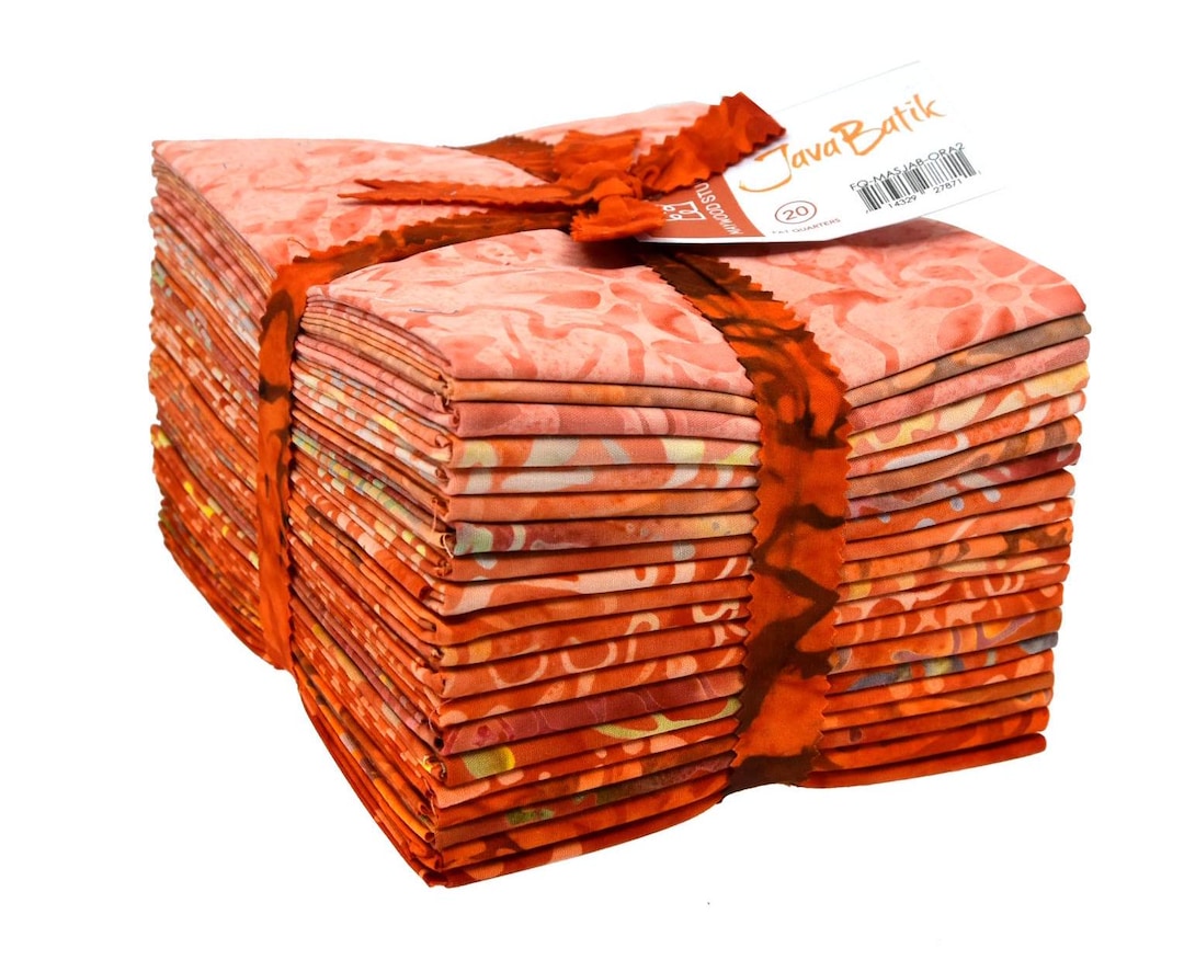 Java Batiks Orange Light to Dark Orange Batik Fat Quarters 20 Fqs ...