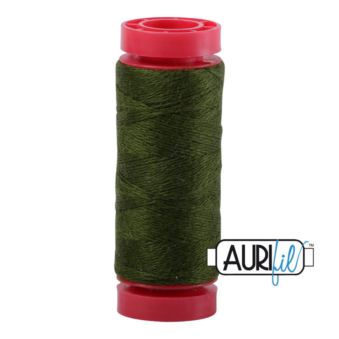 Aurifil LANA WOOL 8960 Musk Green 12 Weight Wt 50 Meters 54 Yards Spool ...