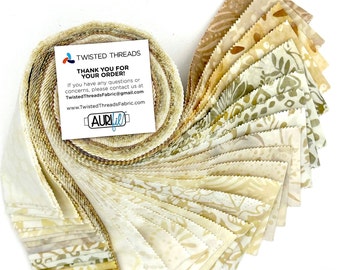 Java Batiks Gold Yellow Batik Jelly Roll 40 2.5 Inch Fabric Strips ST ...