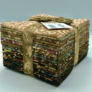 Java Batiks Brown Light to Dark Brown Batik Fat Quarters 20 Fqs Fabric ...