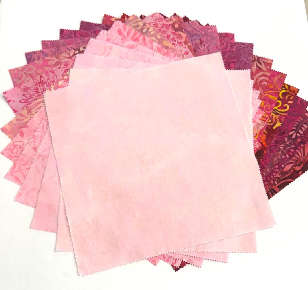 Java Batiks Sweetheart Red Pink Batik Layer Cake 10 X 10 Inch Fabric ...