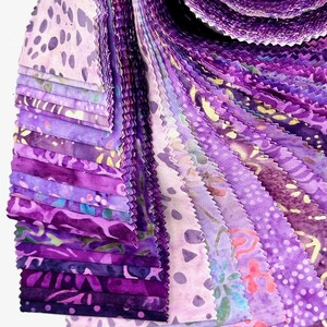 Java Batiks Purple Version 2 Batik Jelly Roll 40 2.5 Inch Fabric Strips ...