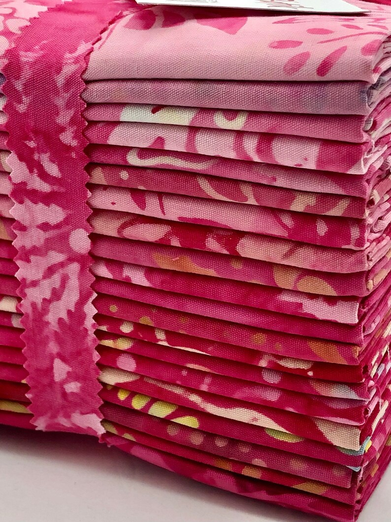 Java Batiks Pink Light to Dark Pink Batik Fat Quarters 20 Fqs - Etsy