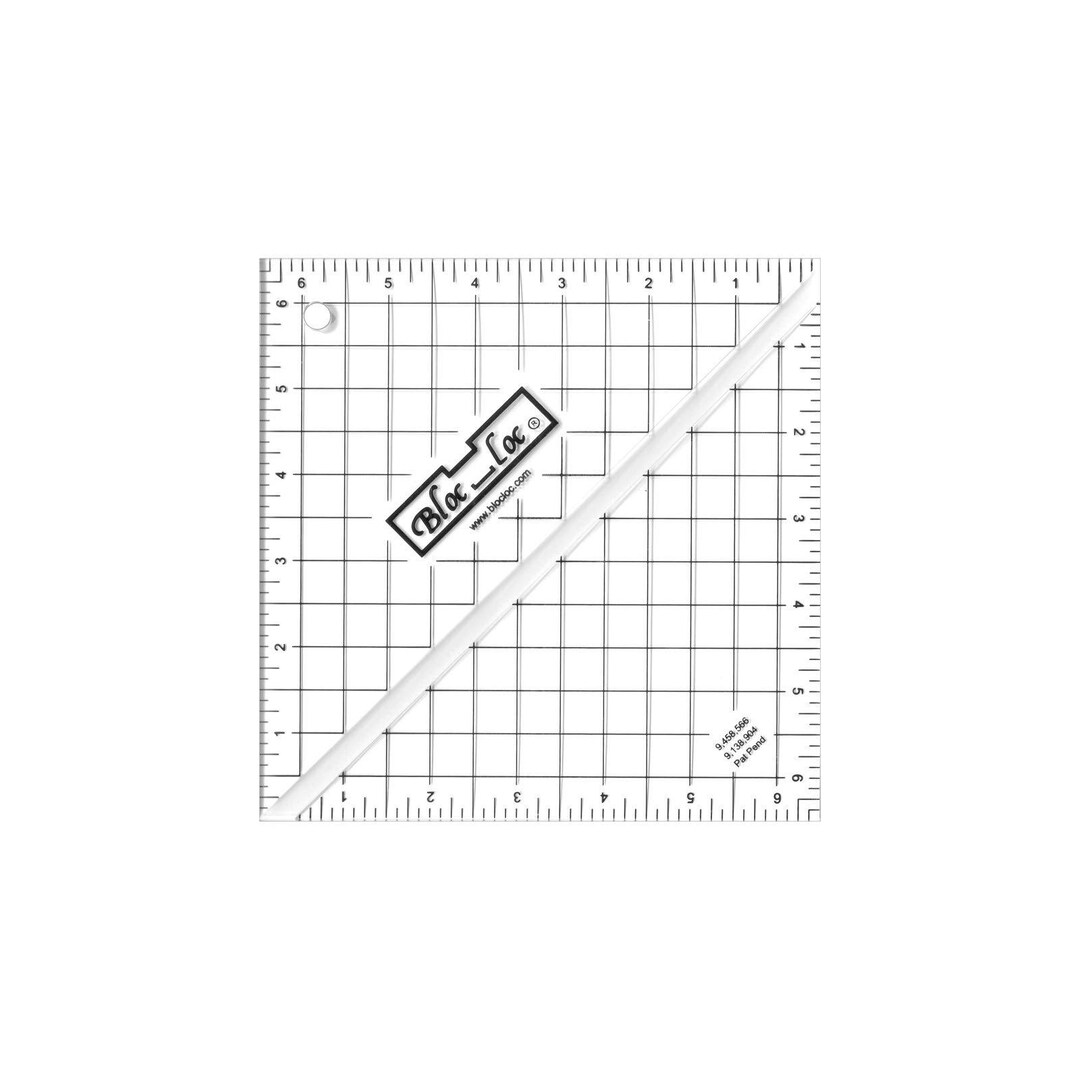 Bloc Loc Half Square Triangle Ruler 6.5 Inch Block Lock BLLHST-6.5 - Etsy