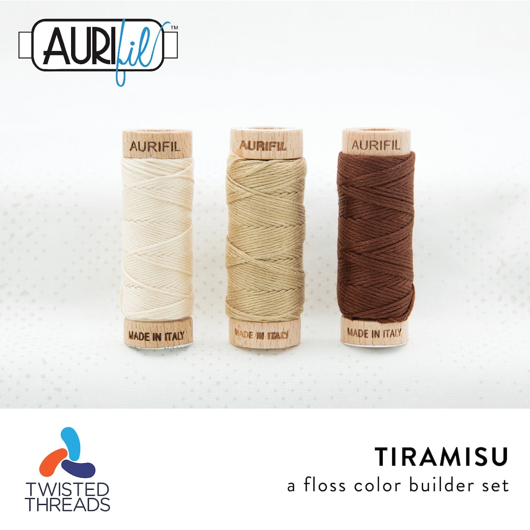 AURIFIL Floss Aurifloss TIRAMISU Color Builder Beige Tan Brown Mako 6 ...