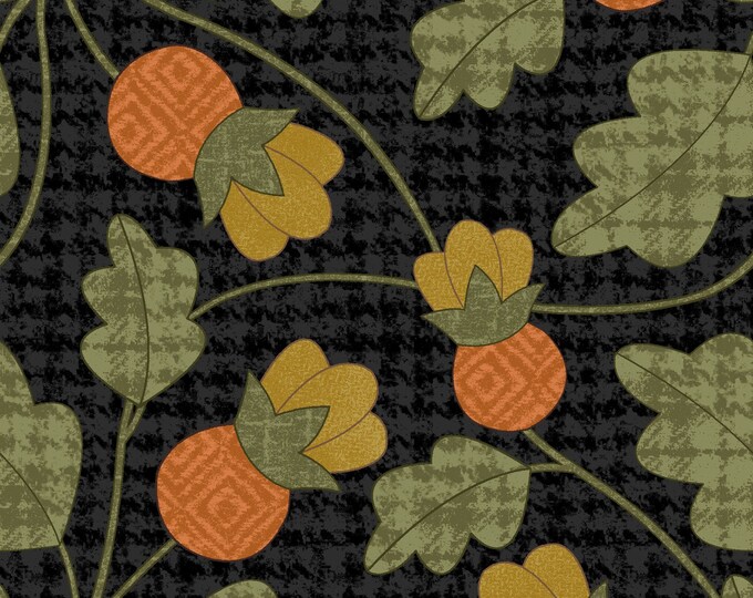 BTHY Maywood Woolies Autumn Harvest Flannel Pumpkin Blossom Black ...