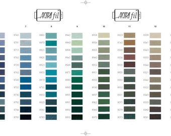 NEW Aurifil MAKO COTTON Thread Wrapped Color Colour Card Book Chart ...